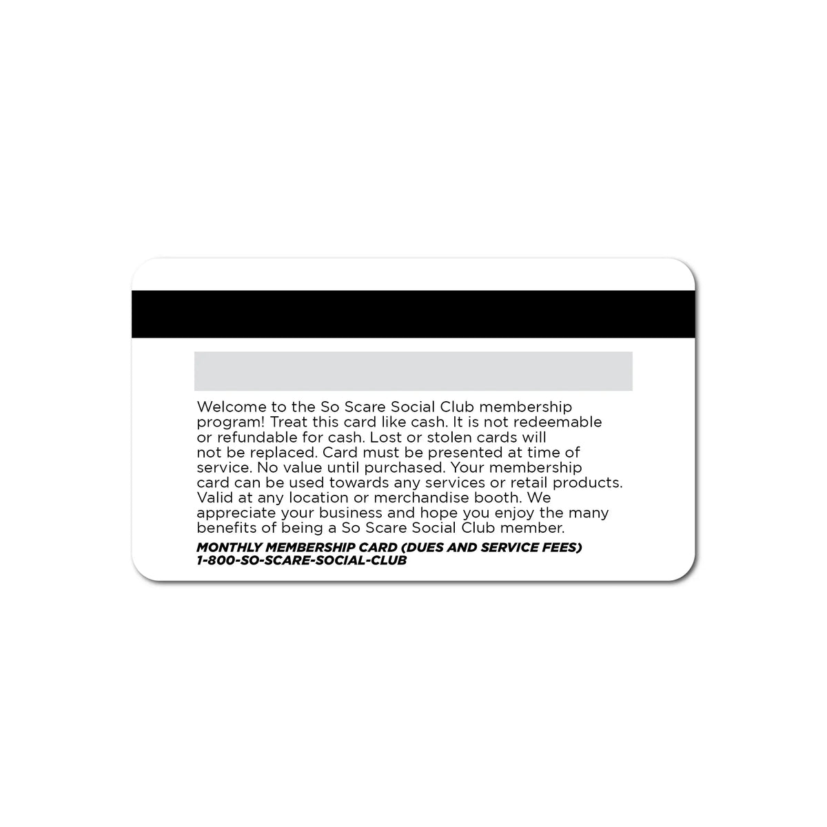 MEMBERSHIP CARD – So Scare Social Club